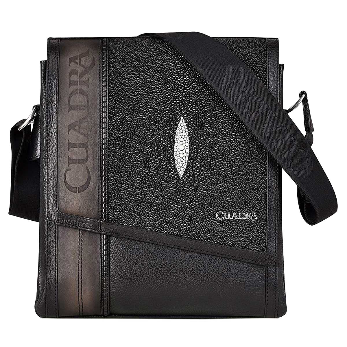 BOC03MA - Cuadra black fashion stingray crossbody messenger bag for me ...