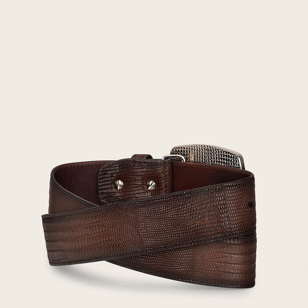CV499LT - Cuadra brown western fashion lizard belt for men – Kuet.us